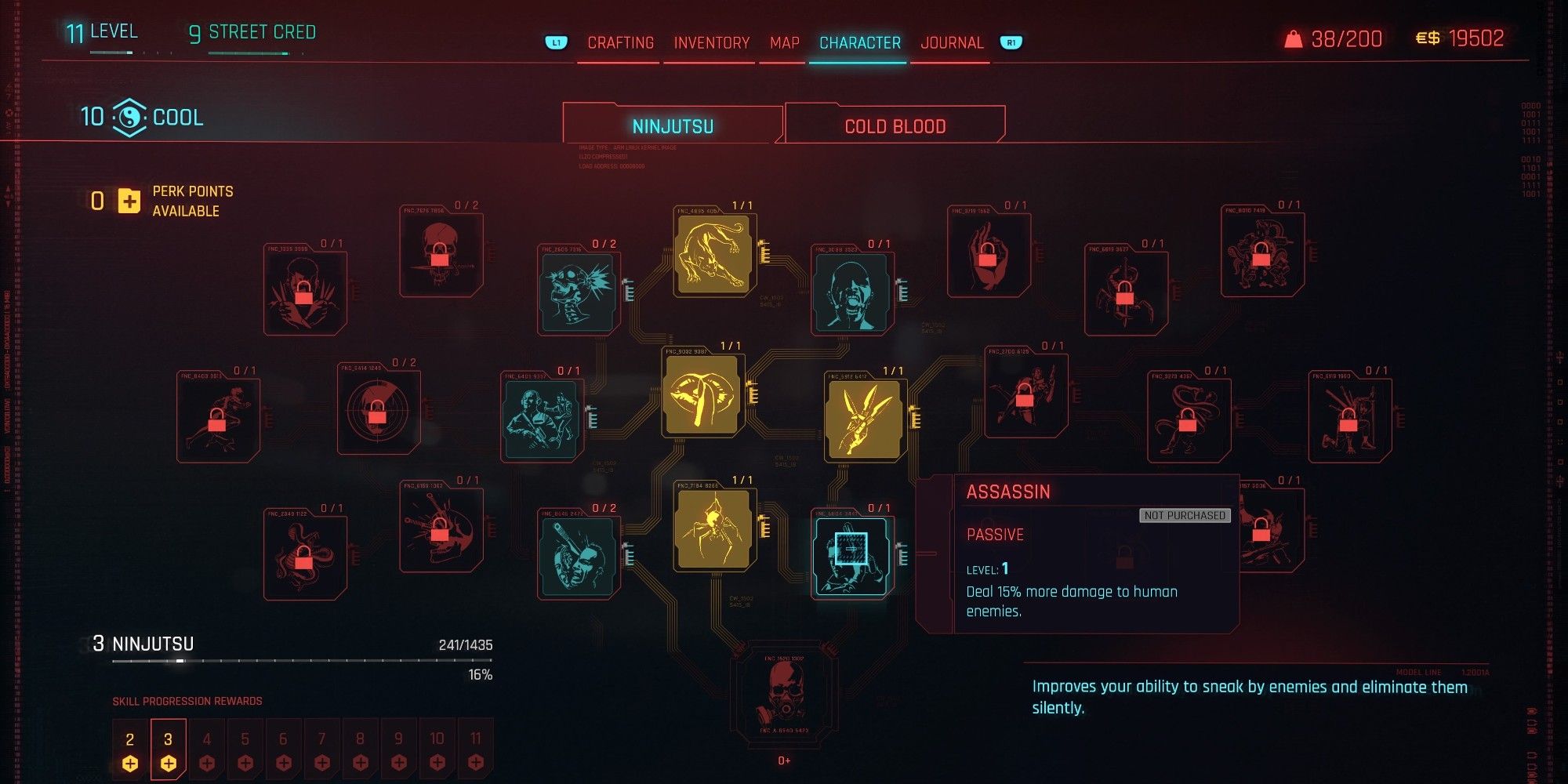 Cyberpunk 2077: Best Perks In The Ninjutsu Tree