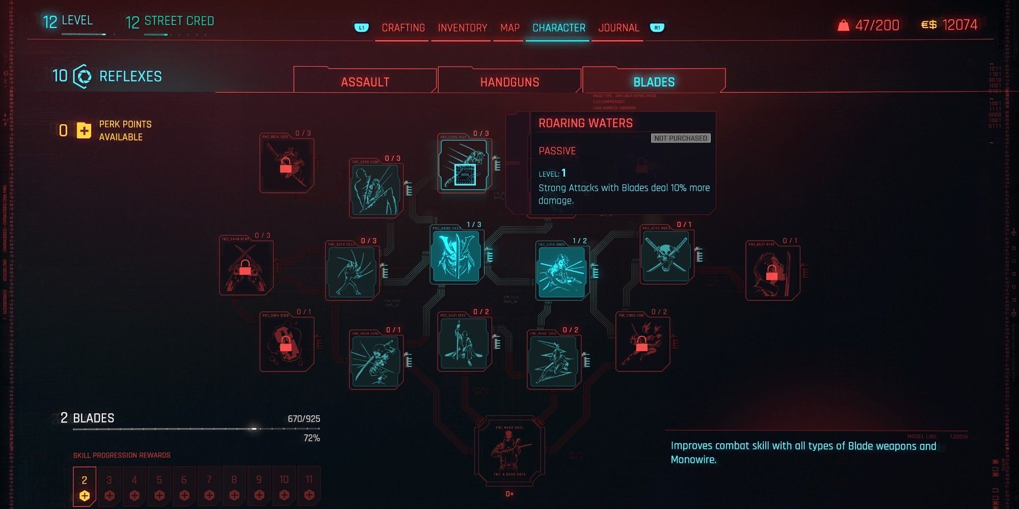 Cyberpunk 2077: Best Perks In The Blades Skill Tree