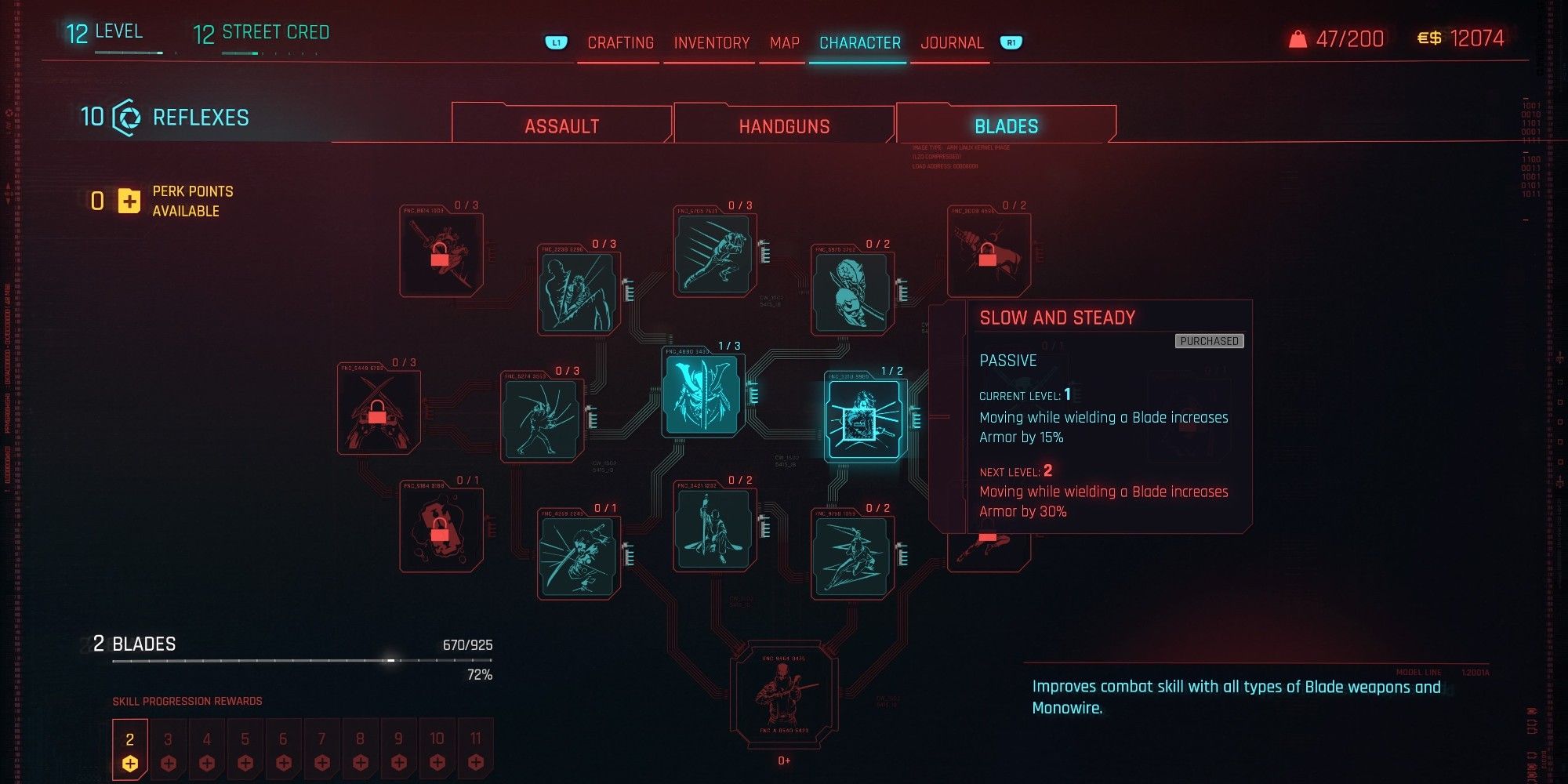 Cyberpunk 2077: Best Perks In The Blades Skill Tree