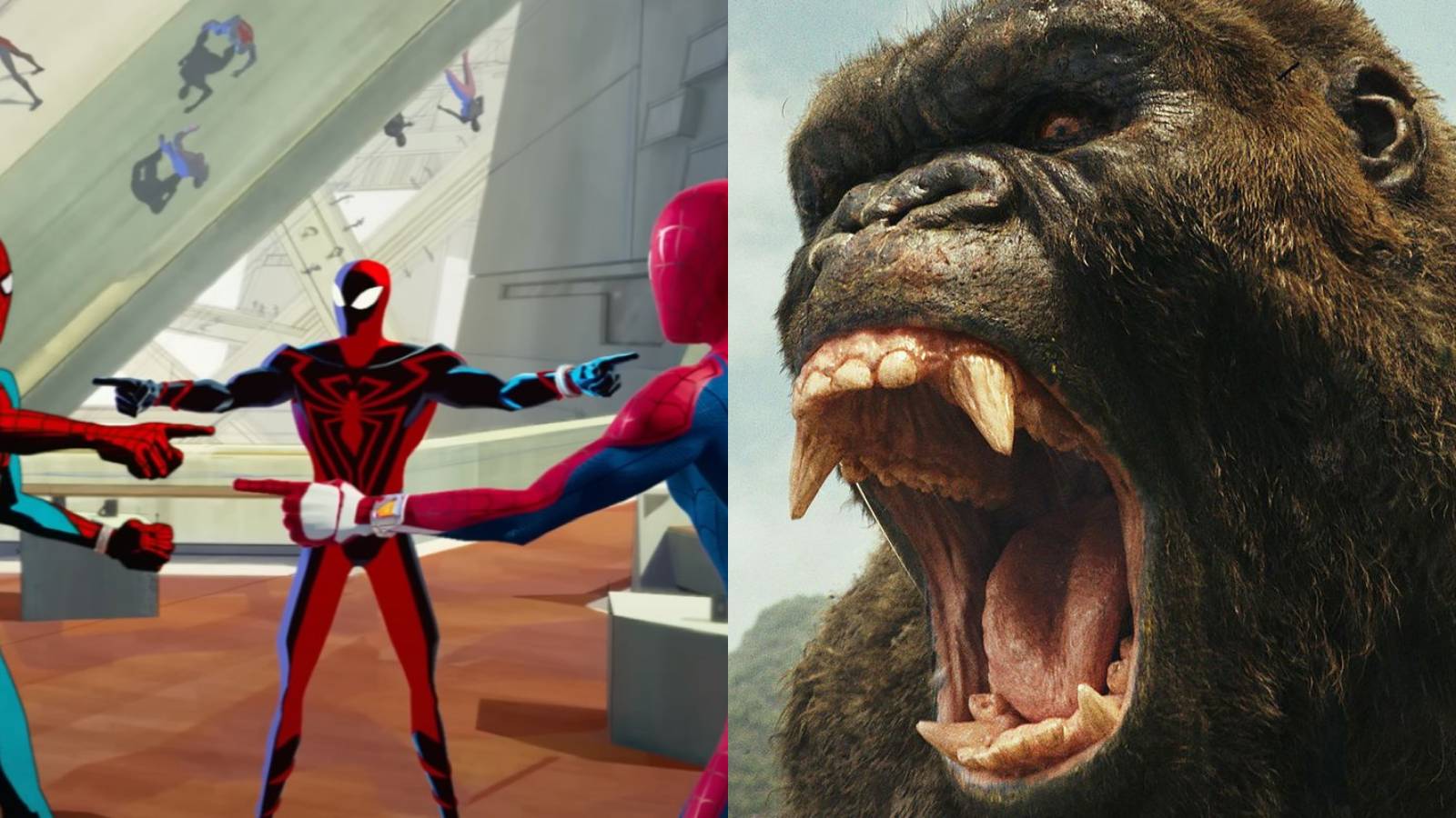 Spider-Man Variants Battle King Kong In MonsterVerse Fan Art