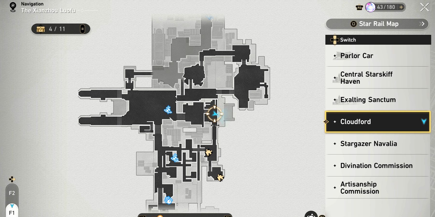 Honkai: Star Rail – Cloudford Treasure And Warp Trotter Locations ...