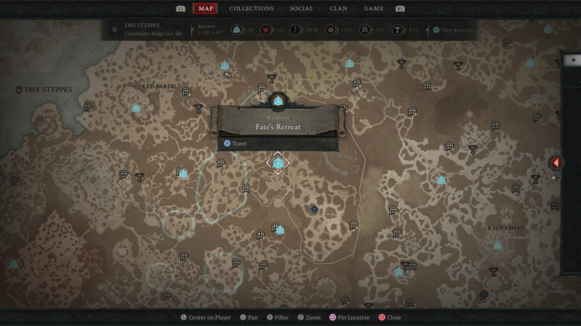 Diablo 4 - All Waypoint Locations in Dry Steppes