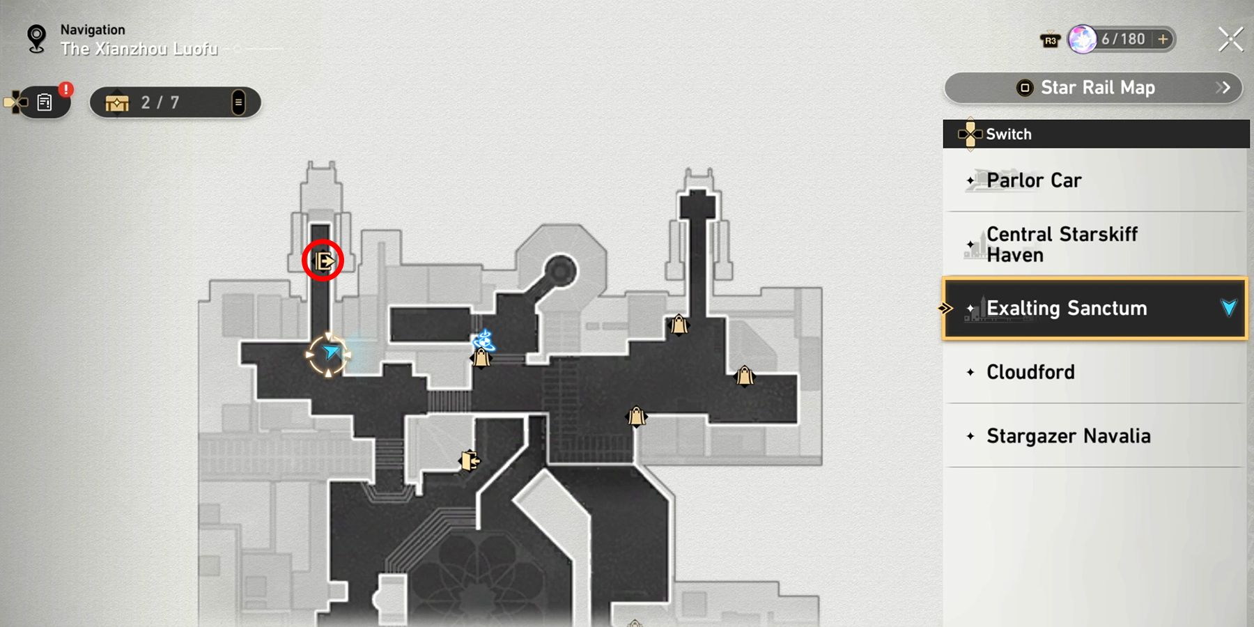 Honkai: Star Rail – Exalting Sanctum Treasures Locations (Xianzhou Luofu)