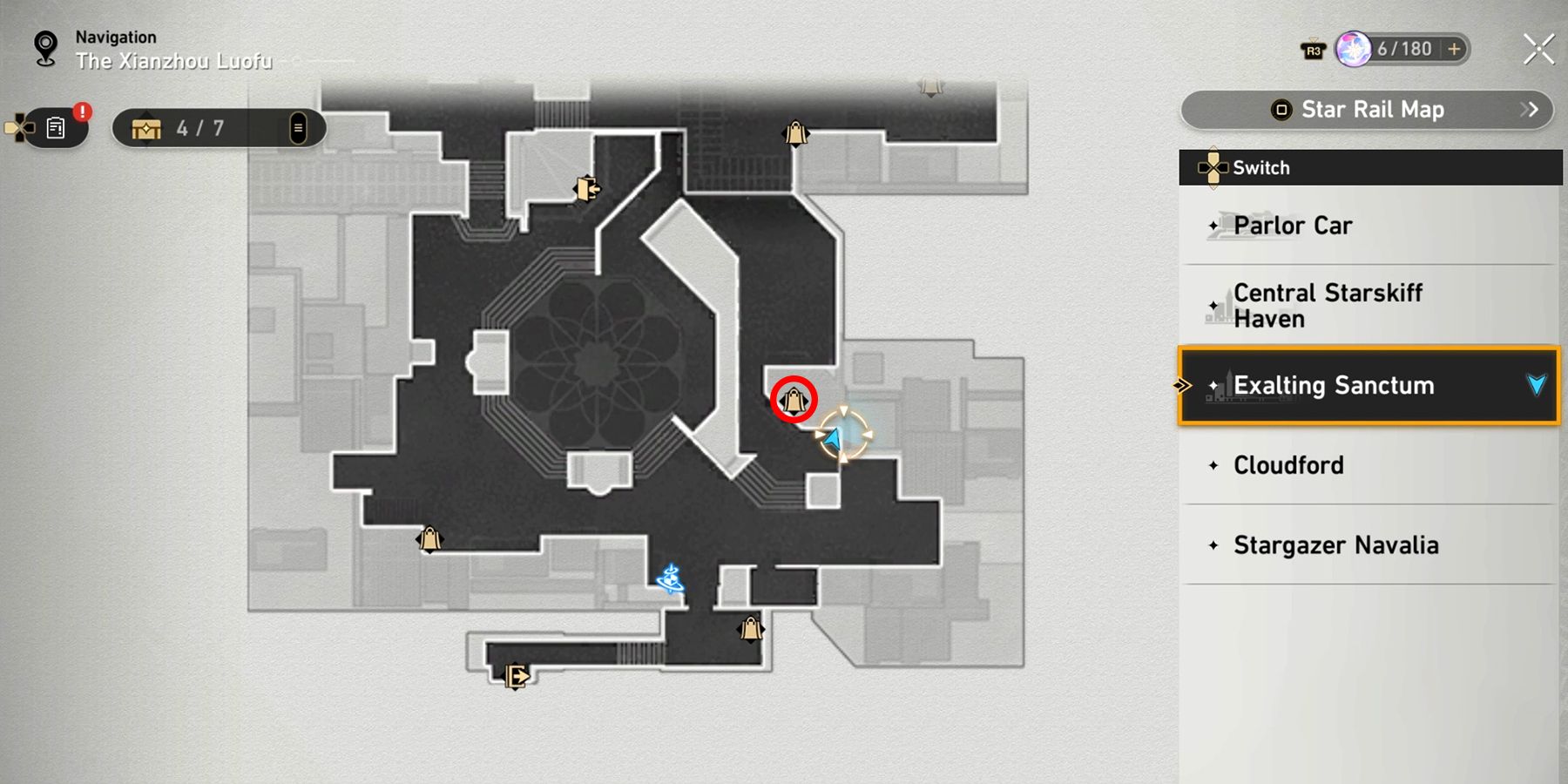 Honkai: Star Rail – Exalting Sanctum Treasures Locations (Xianzhou Luofu)