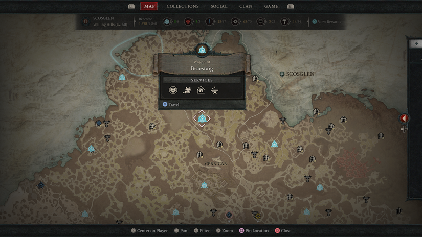 Diablo 4 - All Waypoint Locations in Scosglen