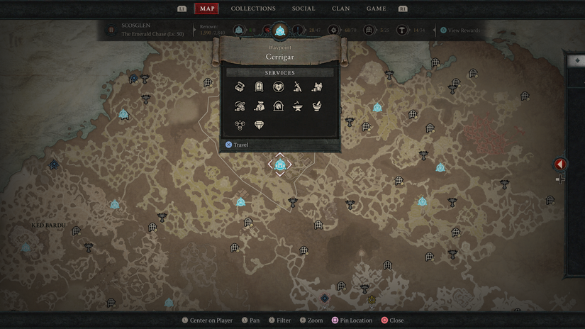 Diablo 4 - All Waypoint Locations in Scosglen