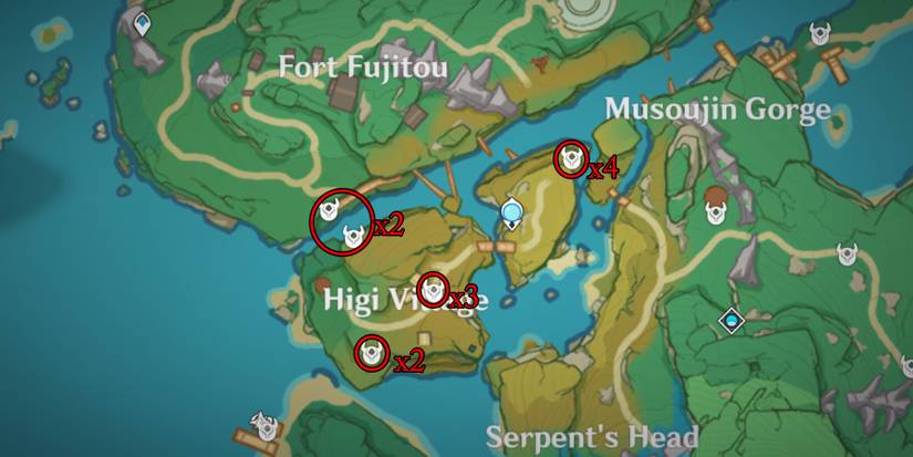 Genshin Impact Handguard Farming Routes: Nobushi and Kairagi Locations