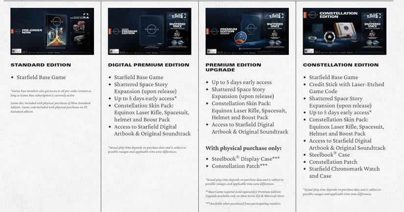 Starfield - Release Date, Editions, Pre-Orders, Where To Buy