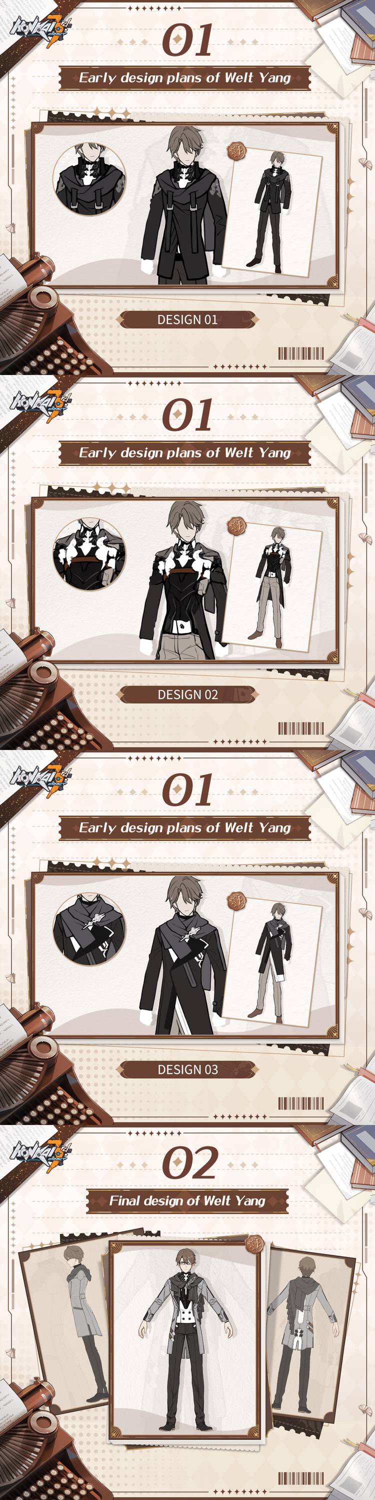 Honkai Impact 3rd Shares Welt Yang Concept Art and Design Evolution