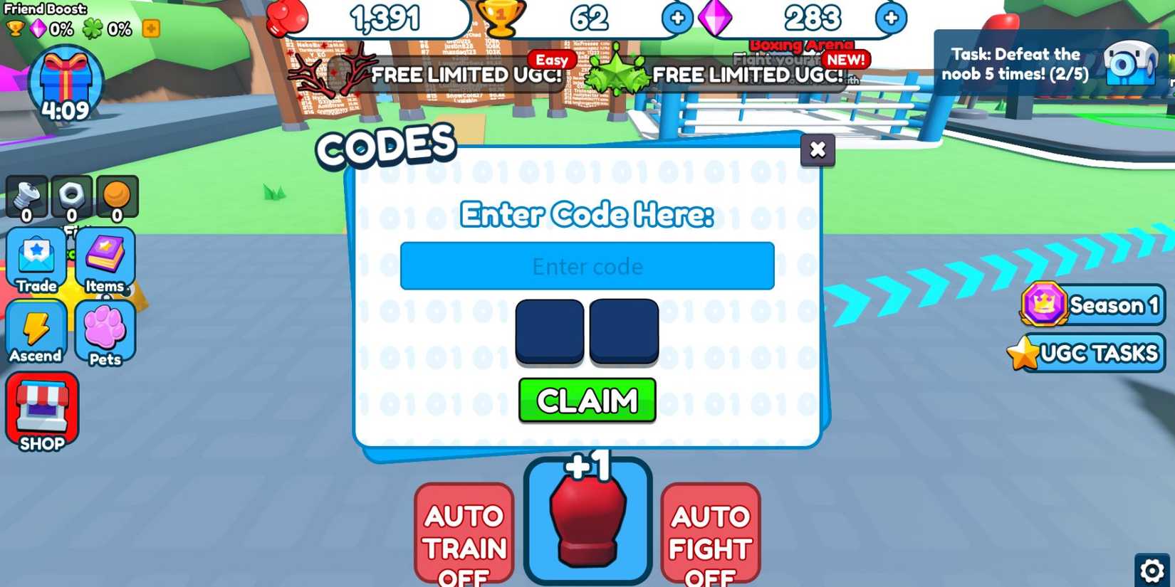 Roblox: Punch Simulator Codes