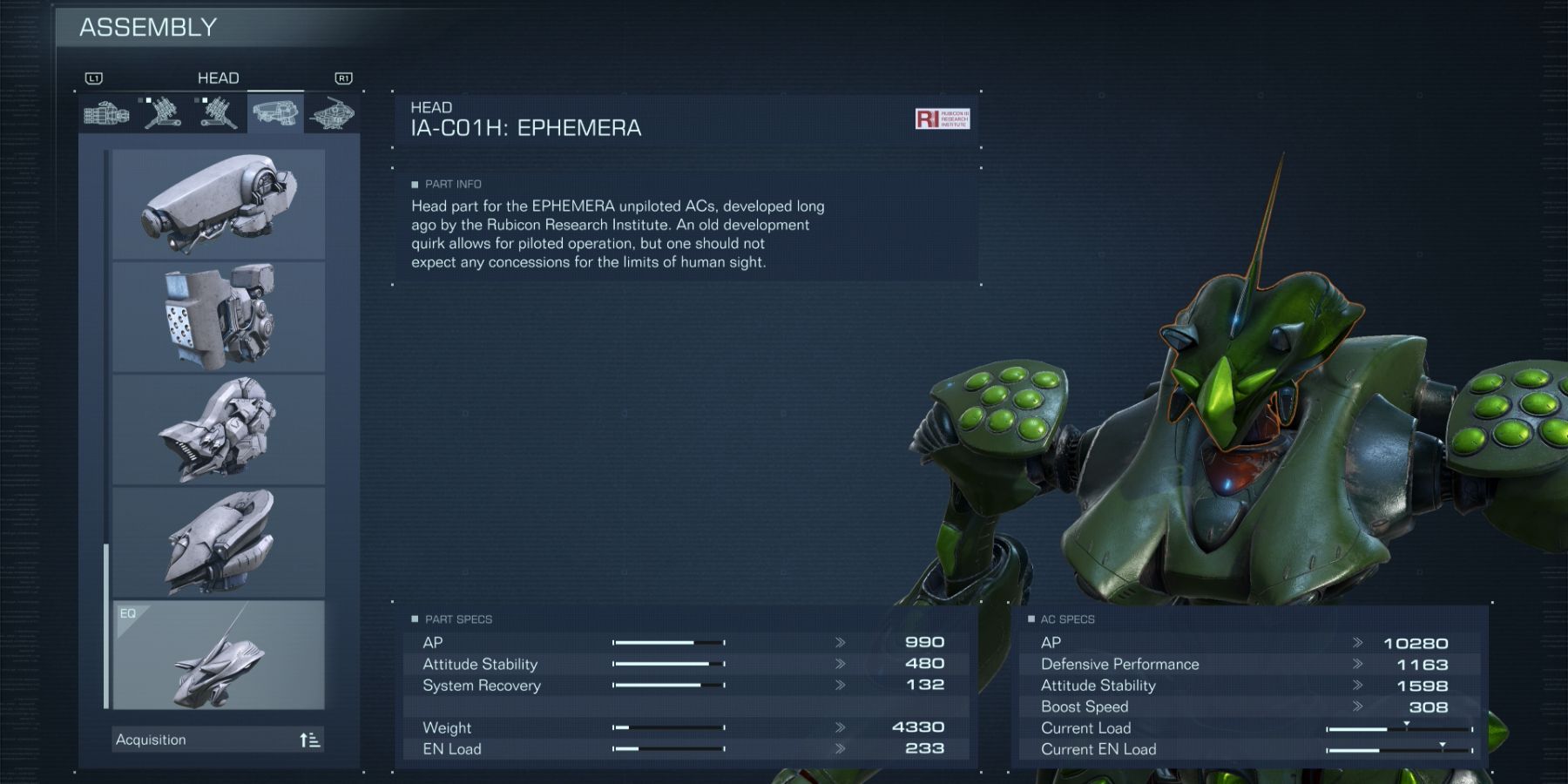 Armored Core 6: Best Heads For Builds, Ranked