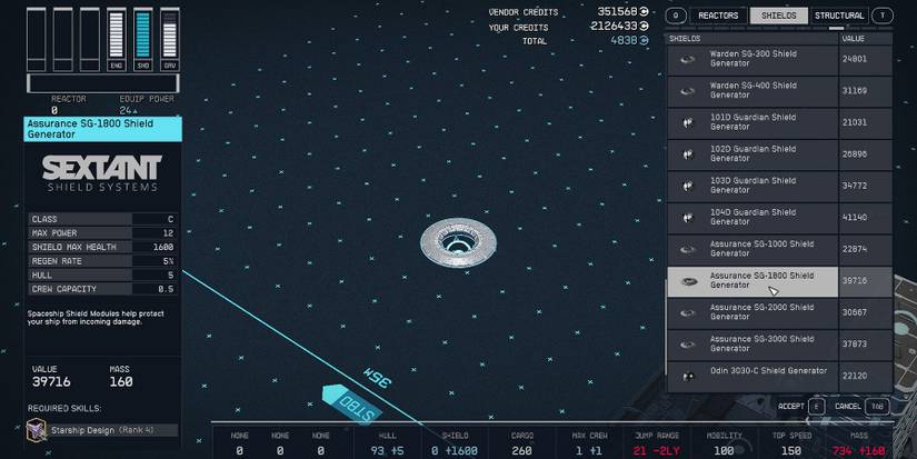 Starfield: Best Ship Shield And How To Get Them