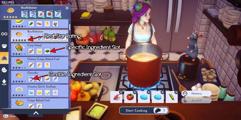 Disney Dreamlight Valley: Cooking Recipe Guide - All 5-Star Meals And How To Make Them
