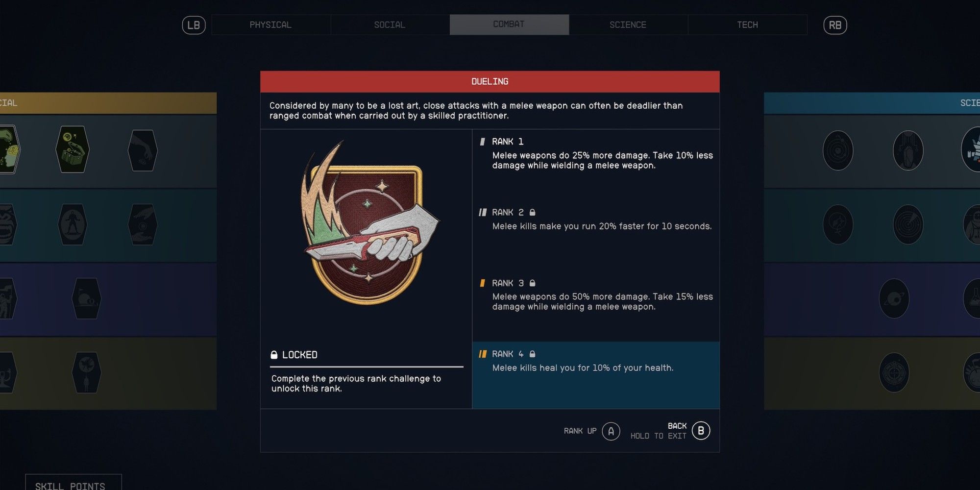 Starfield: Best Skills To Prioritze For A Full Melee Build