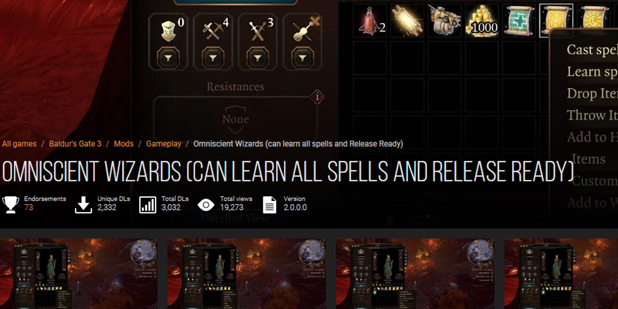 Best Baldur's Gate 3 Spell Mods