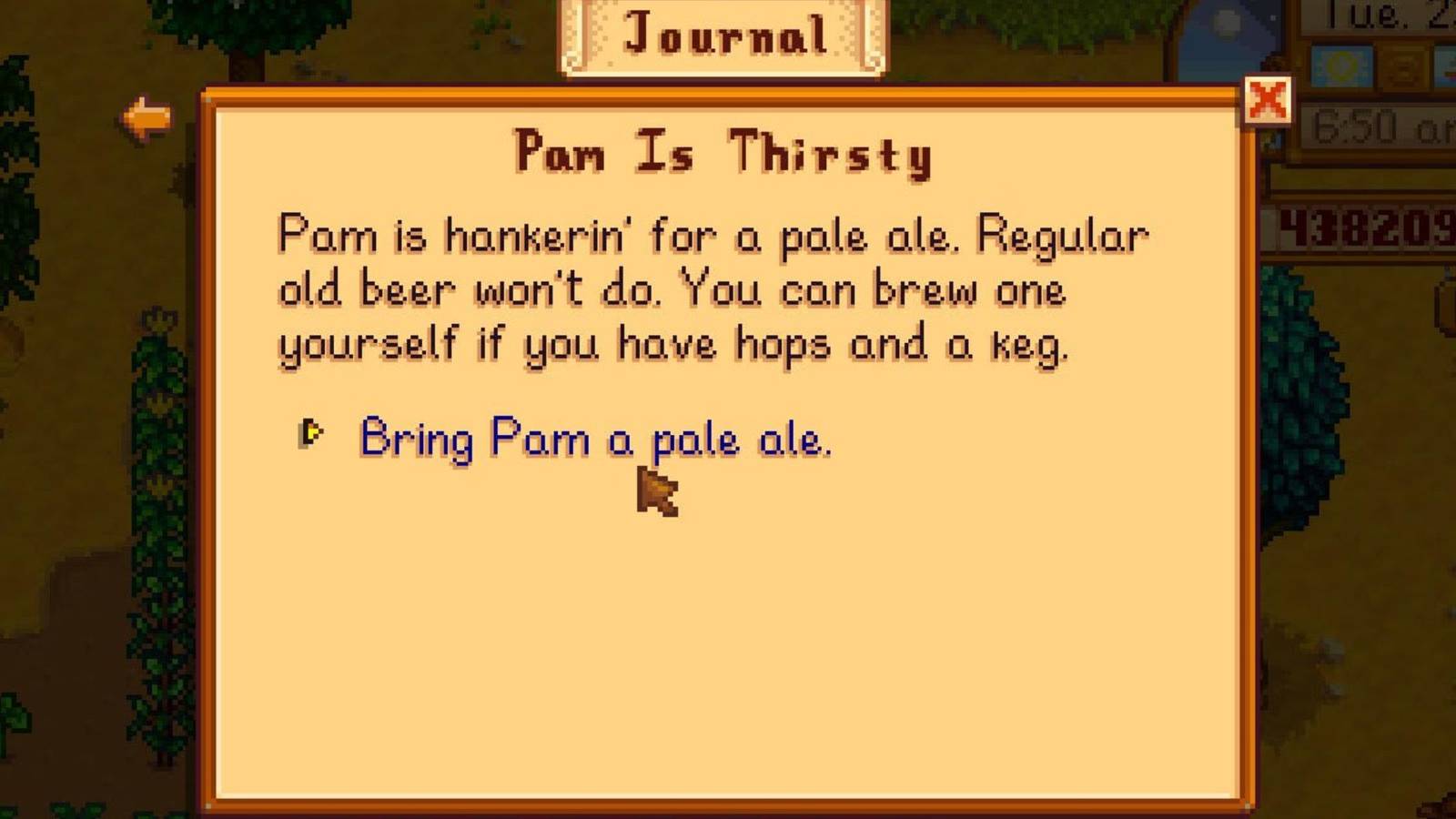 Stardew Valley: 'Pam is Thirsty' Quest Guide