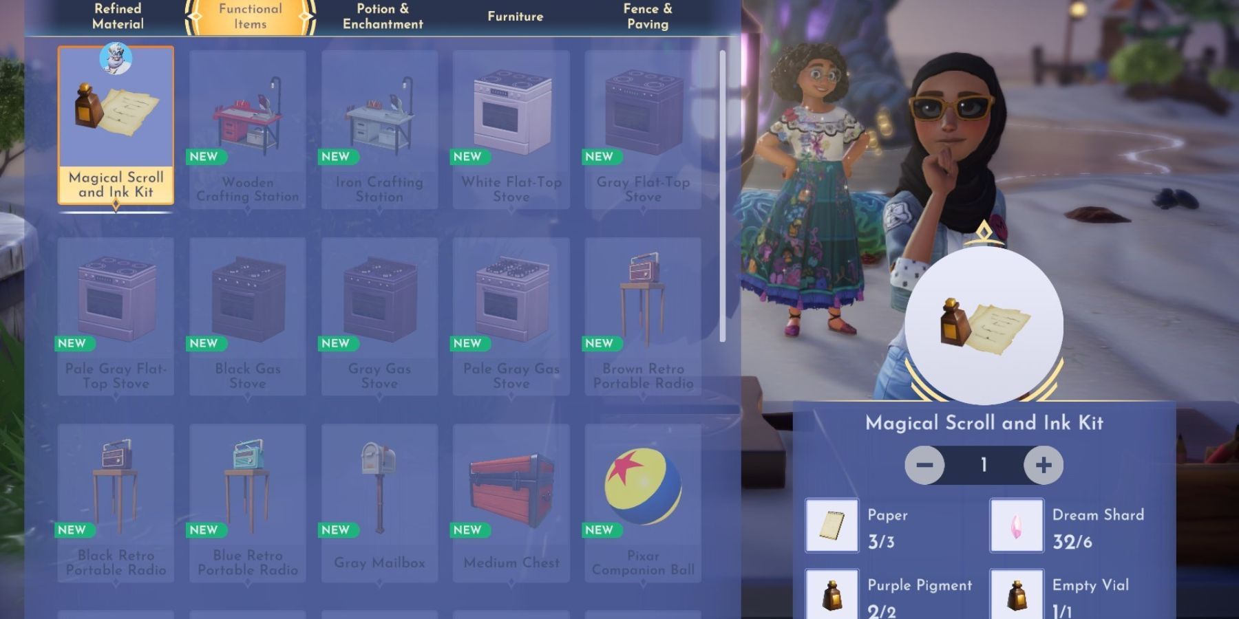 Disney Dreamlight Valley: How to Make the Magical Scroll and Ink Kit