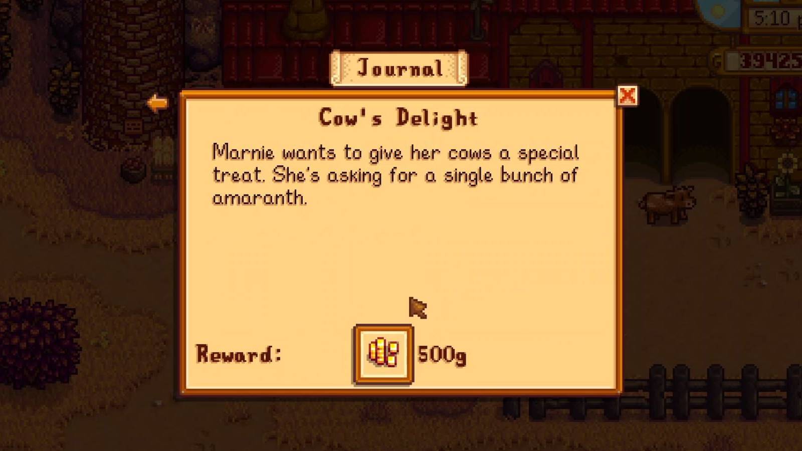 How To Complete The Cow's Delight Story Quest In Stardew Valley