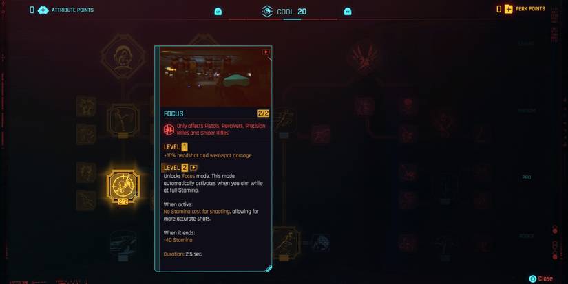 Best Handgun Perks In Cyberpunk 2077