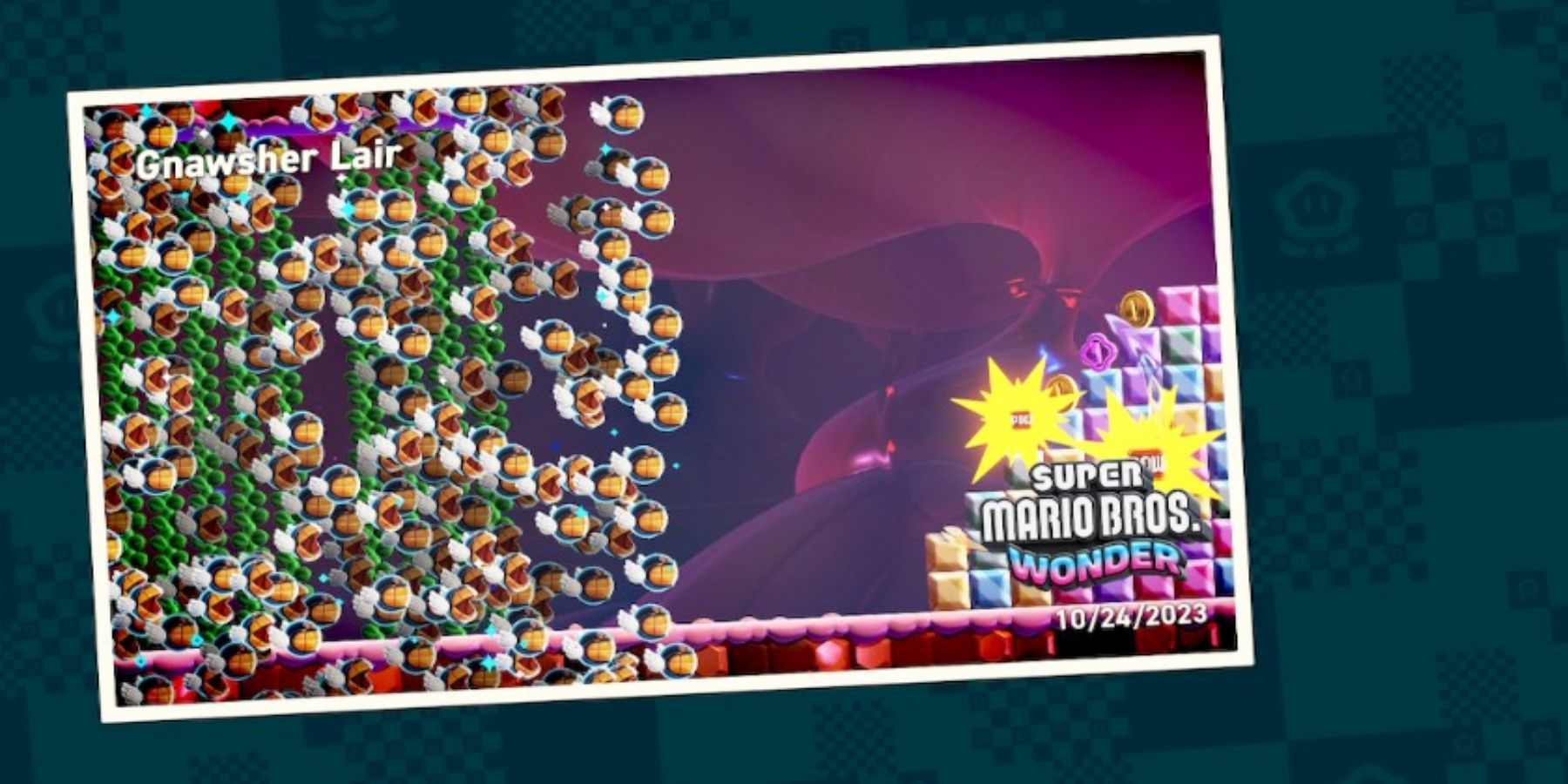 Gnawsher Lair Flower Coins and Wonder Seeds in Mario Wonder