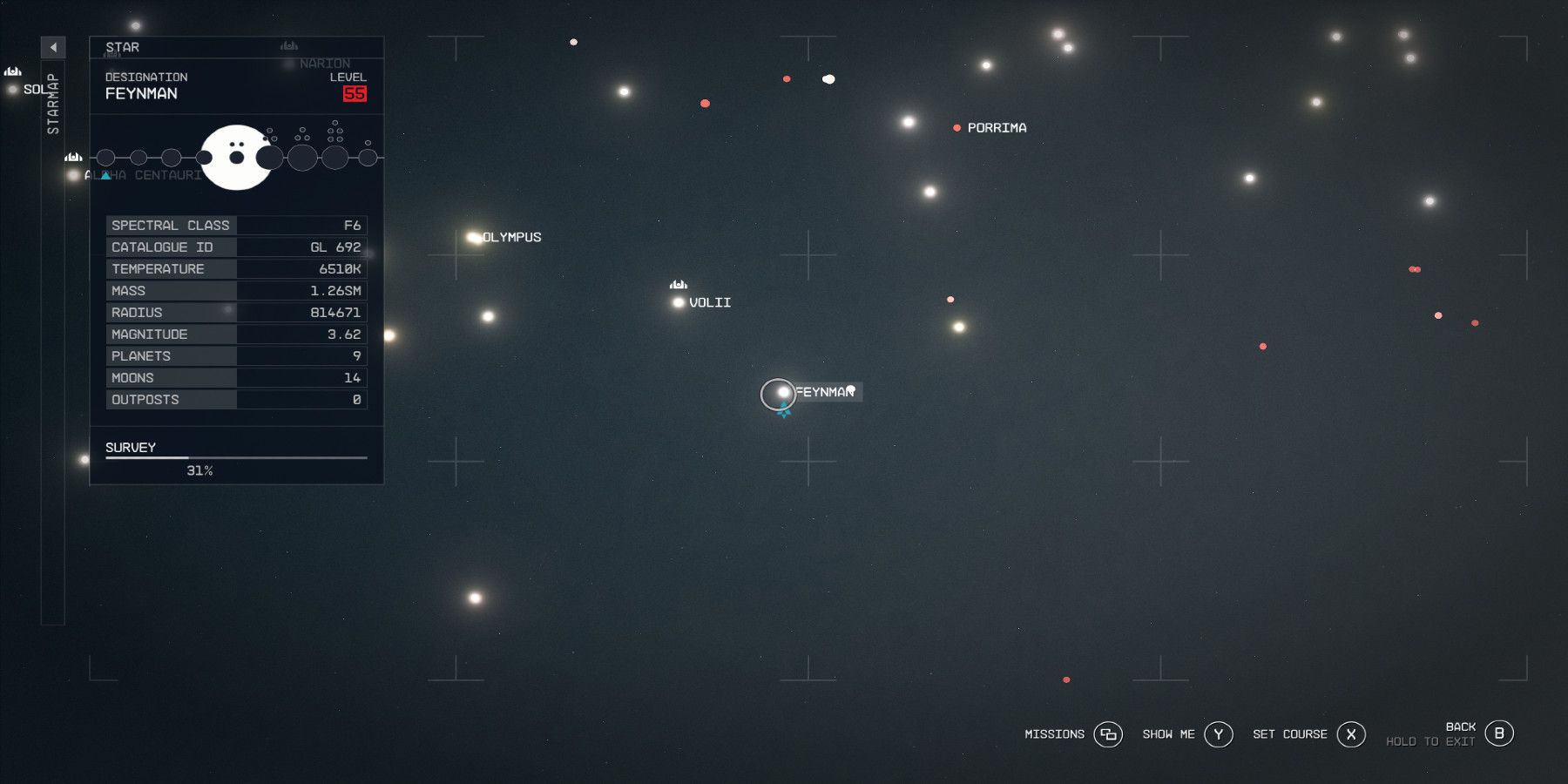 Starfield：完整星图 - Recmg.com