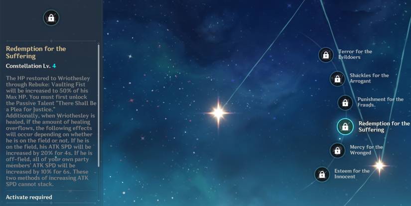 Genshin Impact: Wriothesley Constellations Complete Guide