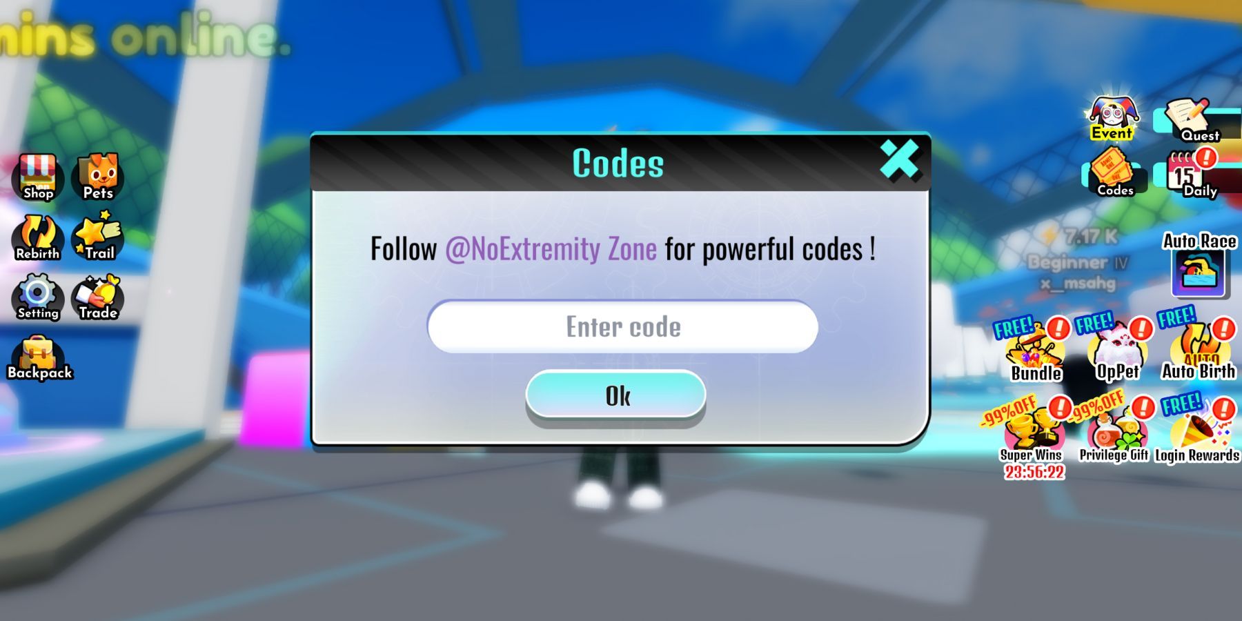 Roblox: Swim Race Simulator Codes