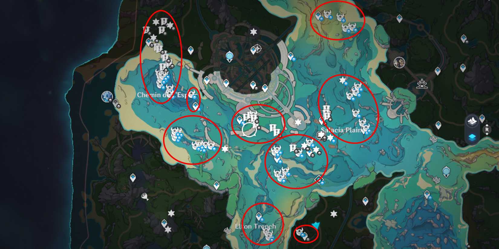 Beryl Conch Locations & Farming Route In Genshin Impact