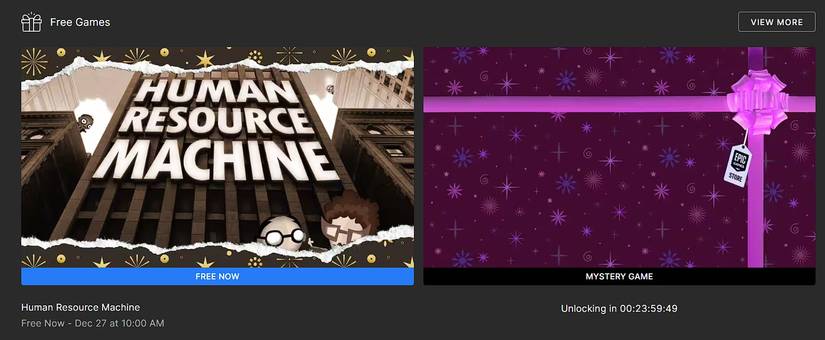 Epic Games Store Confirms Free Mystery Game for December 26