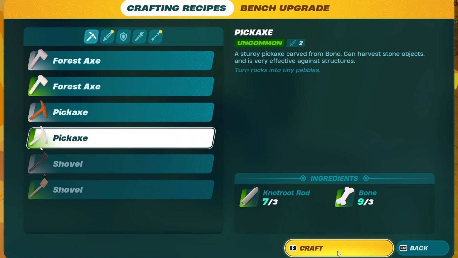 LEGO Fortnite: How to Get Upgraded Tools
