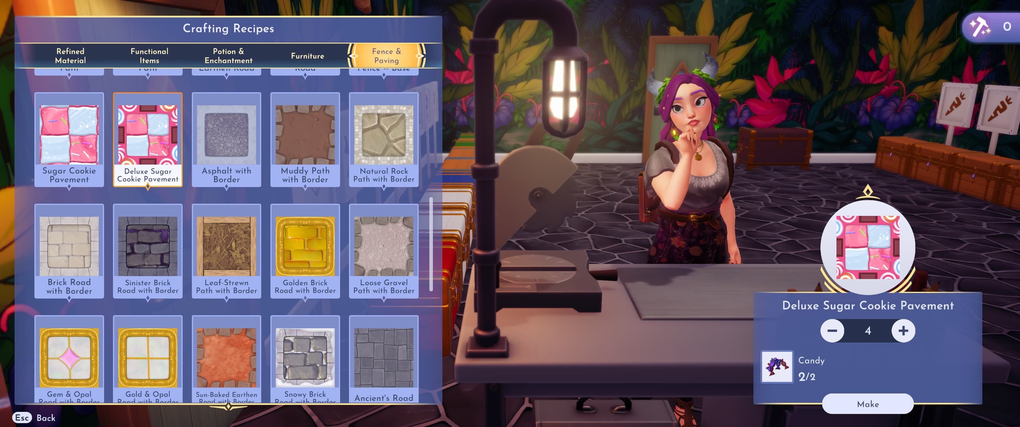 Disney Dreamlight Valley - How to Craft Sugar Cookie Pavement (Regular ...