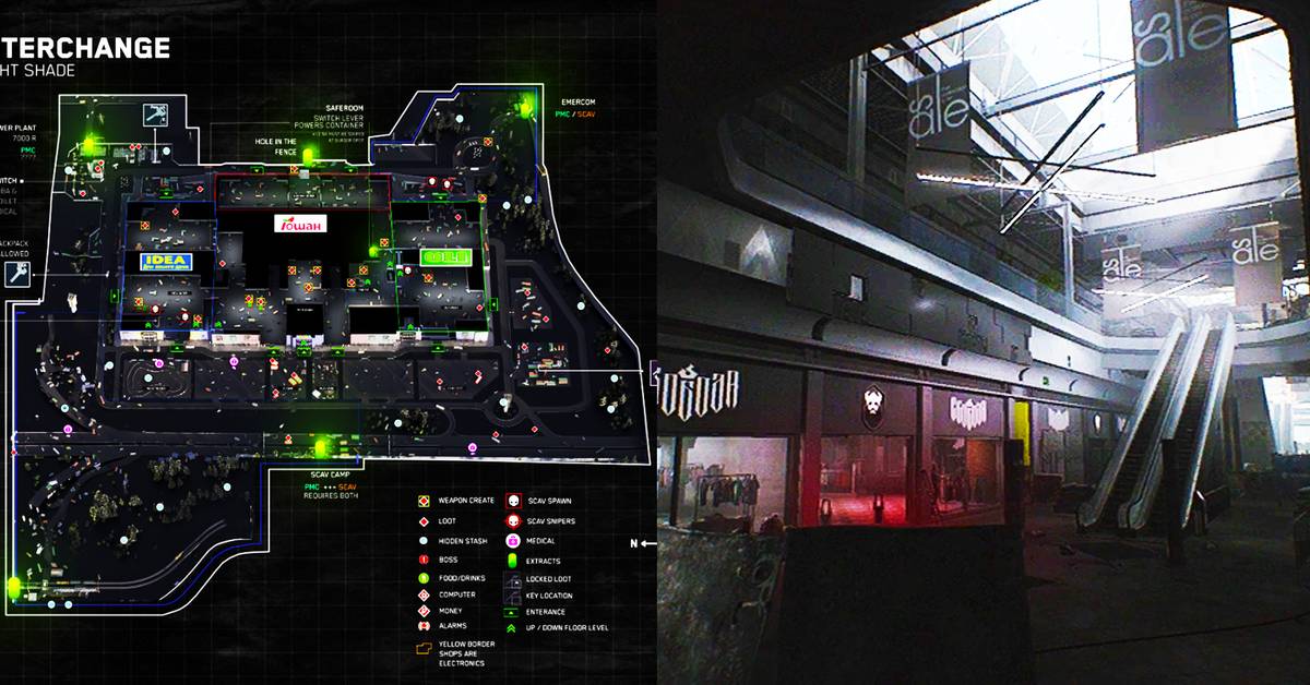 Escape From Tarkov Interchange Map Stash Extracts Guide Thecinedairy