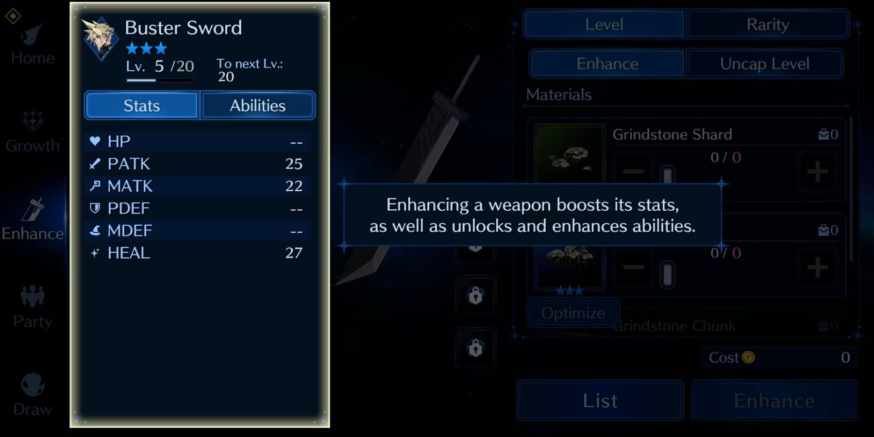 How to Enhance Weapons in Final Fantasy 7 Ever Crisis