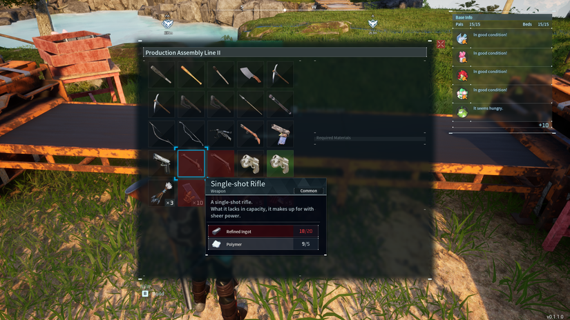 Palworld: How to Craft Single Shot Rifle