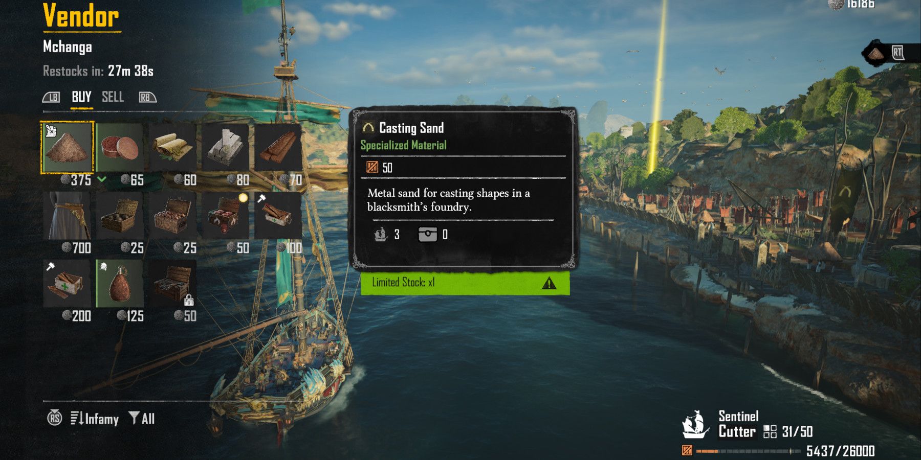 Skull and Bones: Casting Sand Location