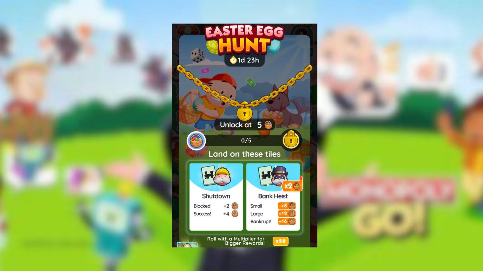 Monopoly GO Easter Egg Hunt Rewards and Milestones