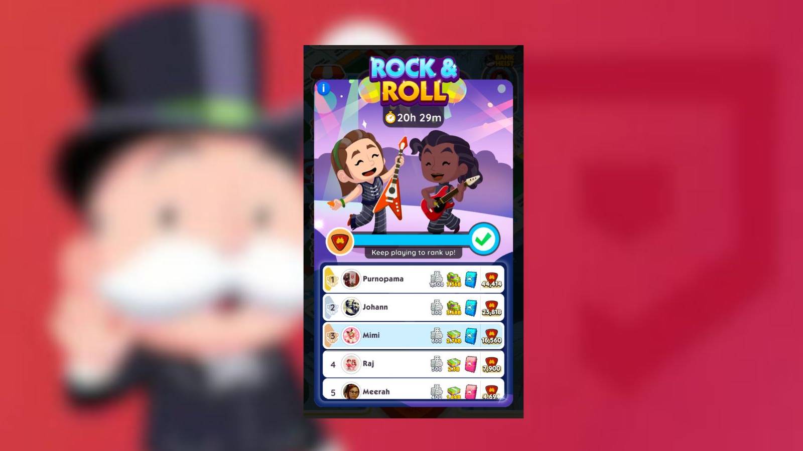 Rock and Roll Rewards and Milestones in Monopoly GO!