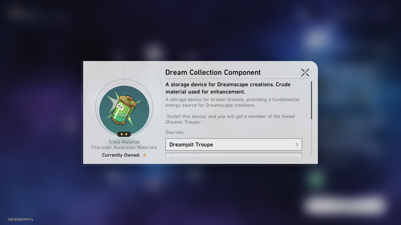 Honkai: Star Rail — Acheron Ascension and Trace Materials