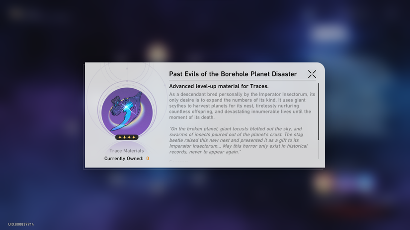 Honkai: Star Rail — Acheron Ascension and Trace Materials