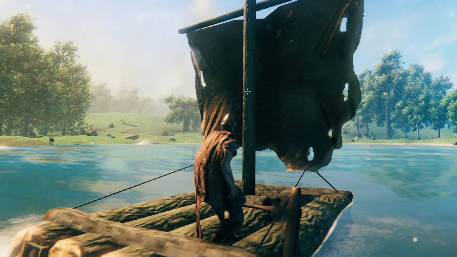 Valheim Player Creates Impressive Riverside Base