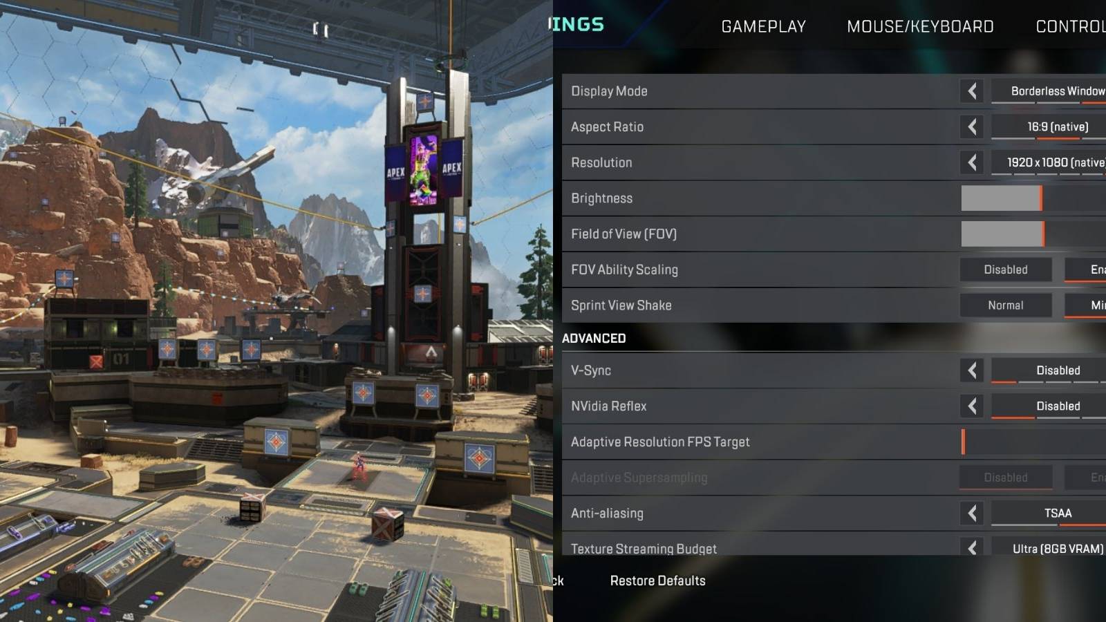 Best PC Settings for Apex Legends