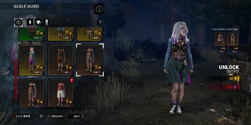 The Best Sable Wards Cosmetics in Dead By Daylight