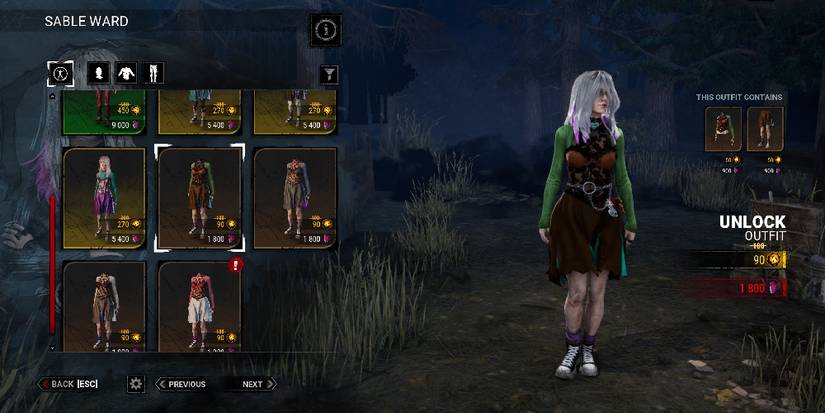 The Best Sable Wards Cosmetics in Dead By Daylight