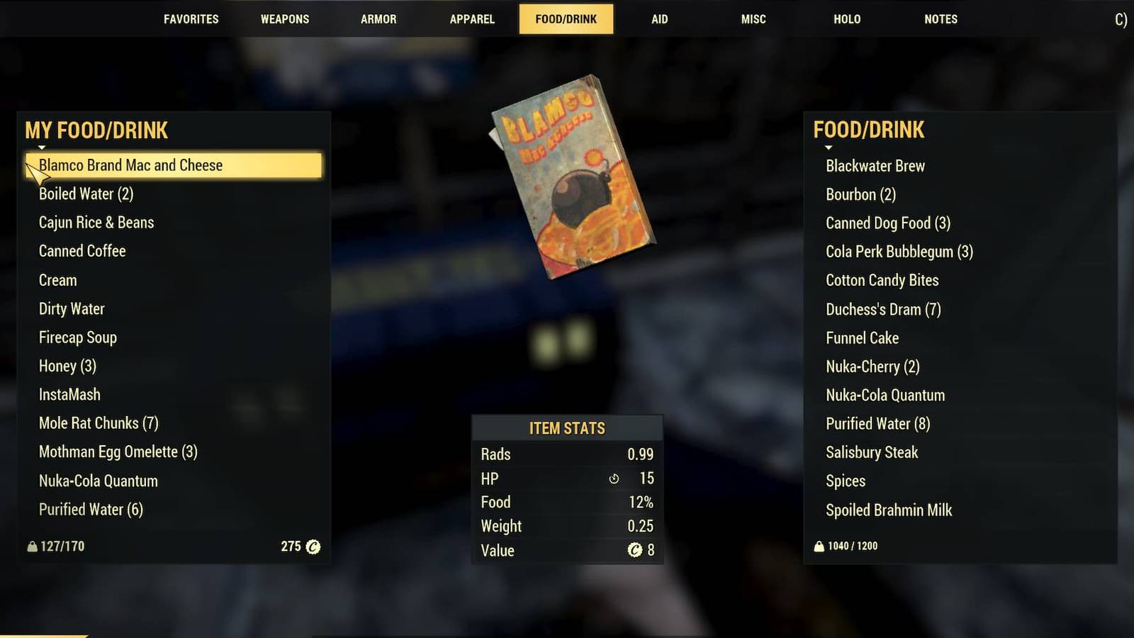 Fallout 76: Where To Find Pre-War Food