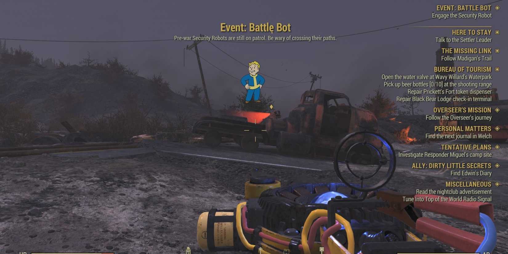 Where do Sentry Bots Spawn in Fallout 76?