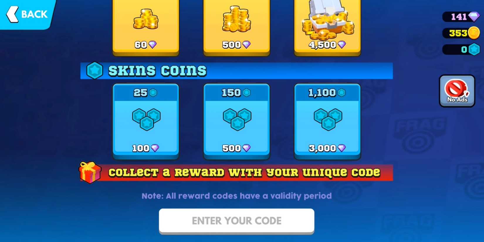 Frag Pro Shooter Codes