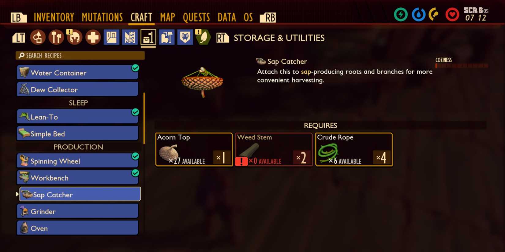 Grounded: How To Make A Sap Catcher