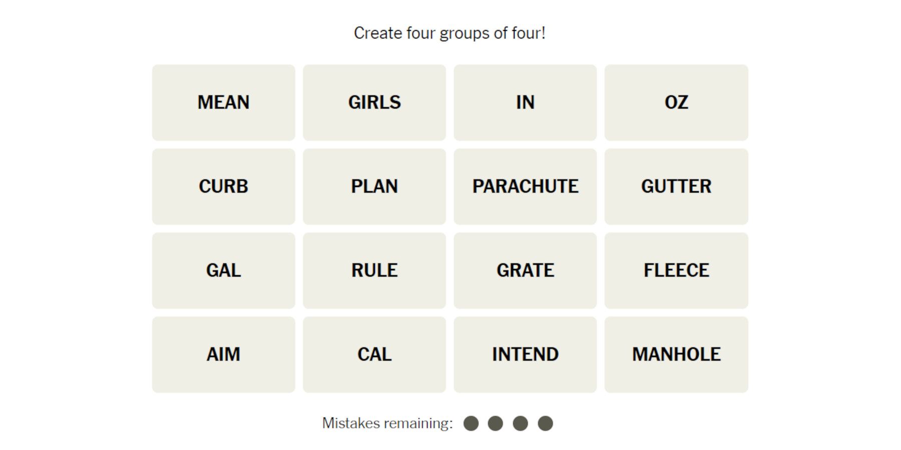 New York Times Connections Hints and Answers for #312 April 18, 2024