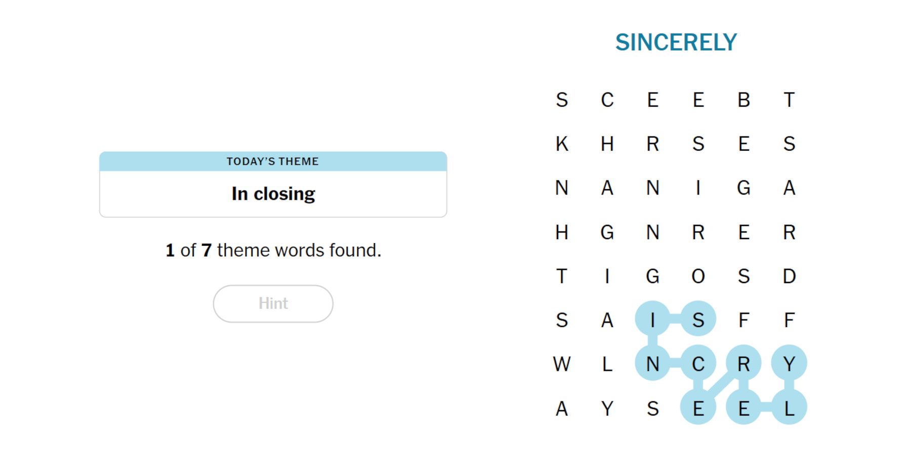 New York Times Strands Hints and Answers for April 10, 2024