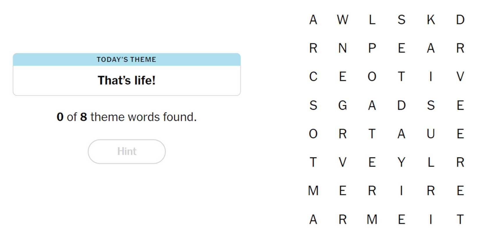 New York Times Strands Clues and Solution for April 21, 2024